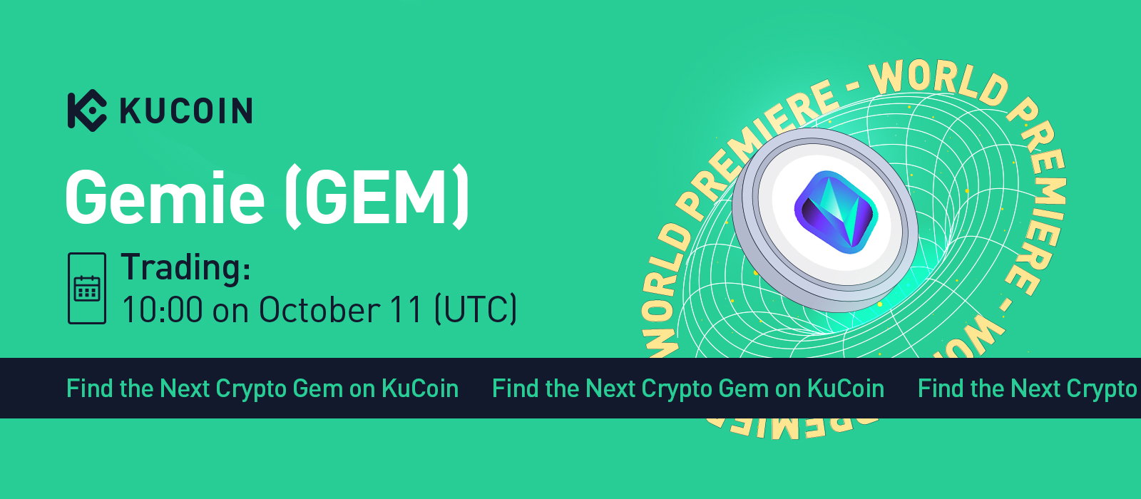 Gemie (GEM) Gets Listed on KuCoin! World Premiere! - Kucoin | CoinCarp