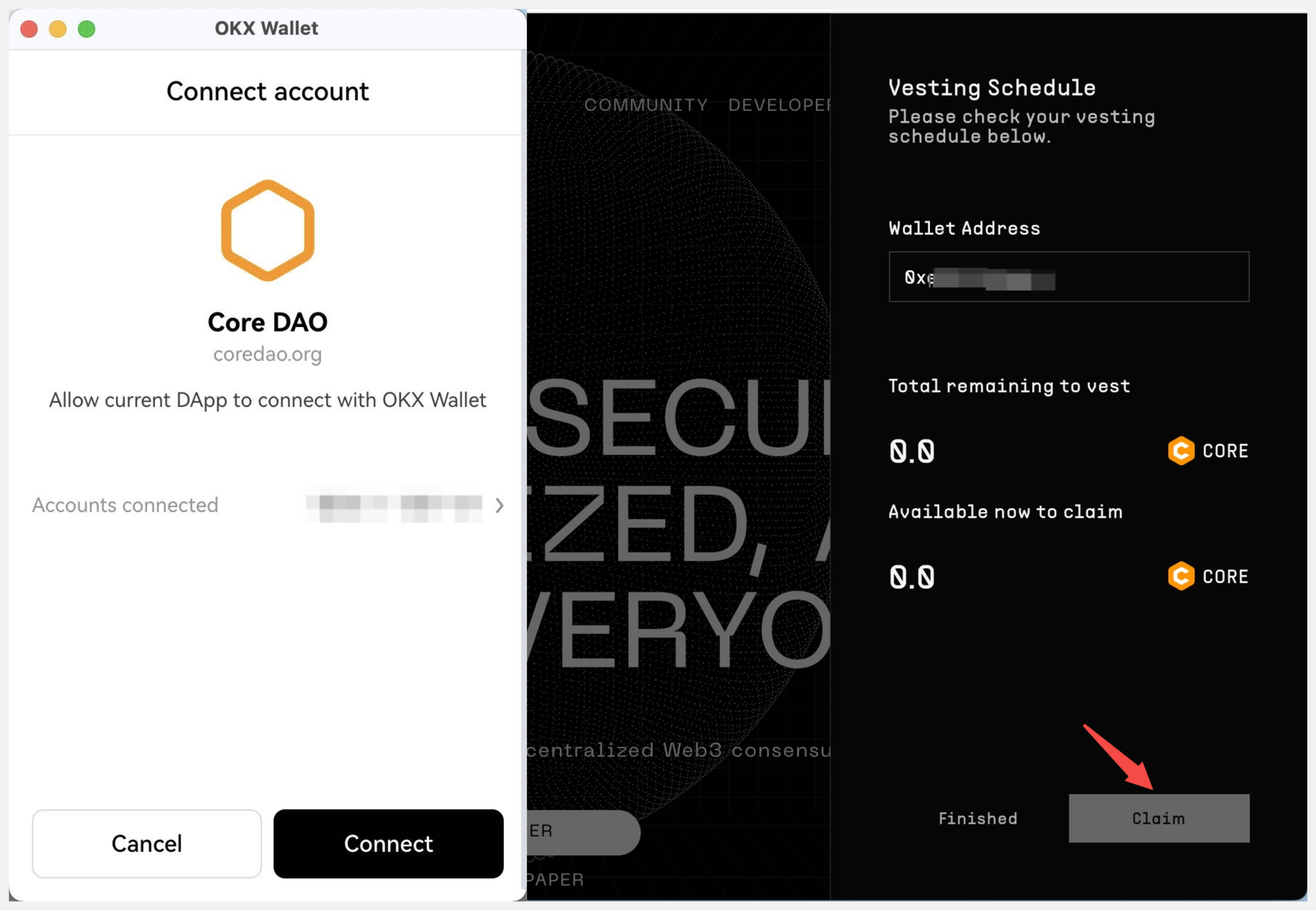 如何认领你的$CORE空投？ - 欧易OKX | CoinCarp